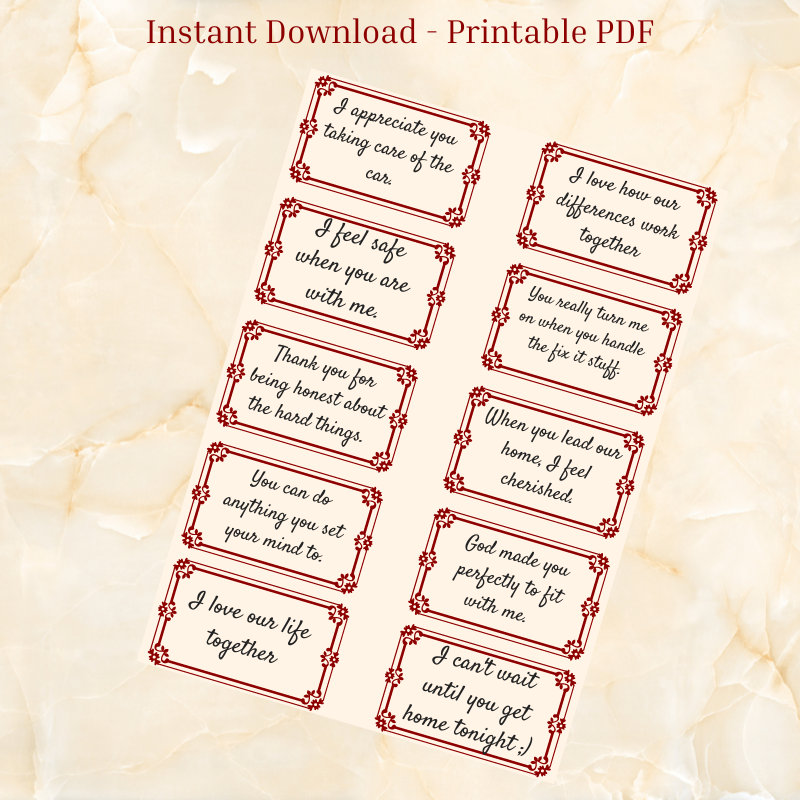 Love Notes Printable | Love Notes Cards | Mini Love Messages ...