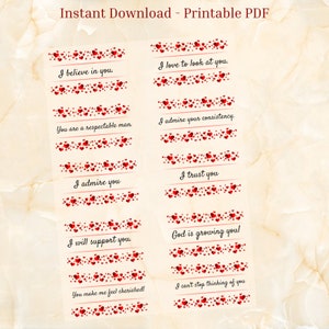 Love Notes Printable | Love Notes Cards | Mini Love Messages ...