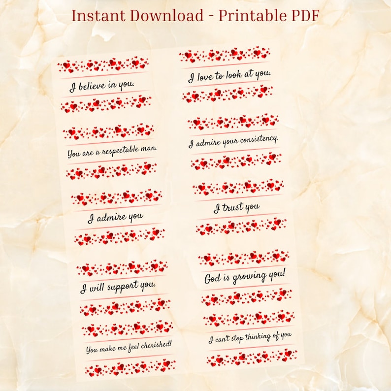 Love Notes Printable | Love Notes Cards | Mini Love Messages ...