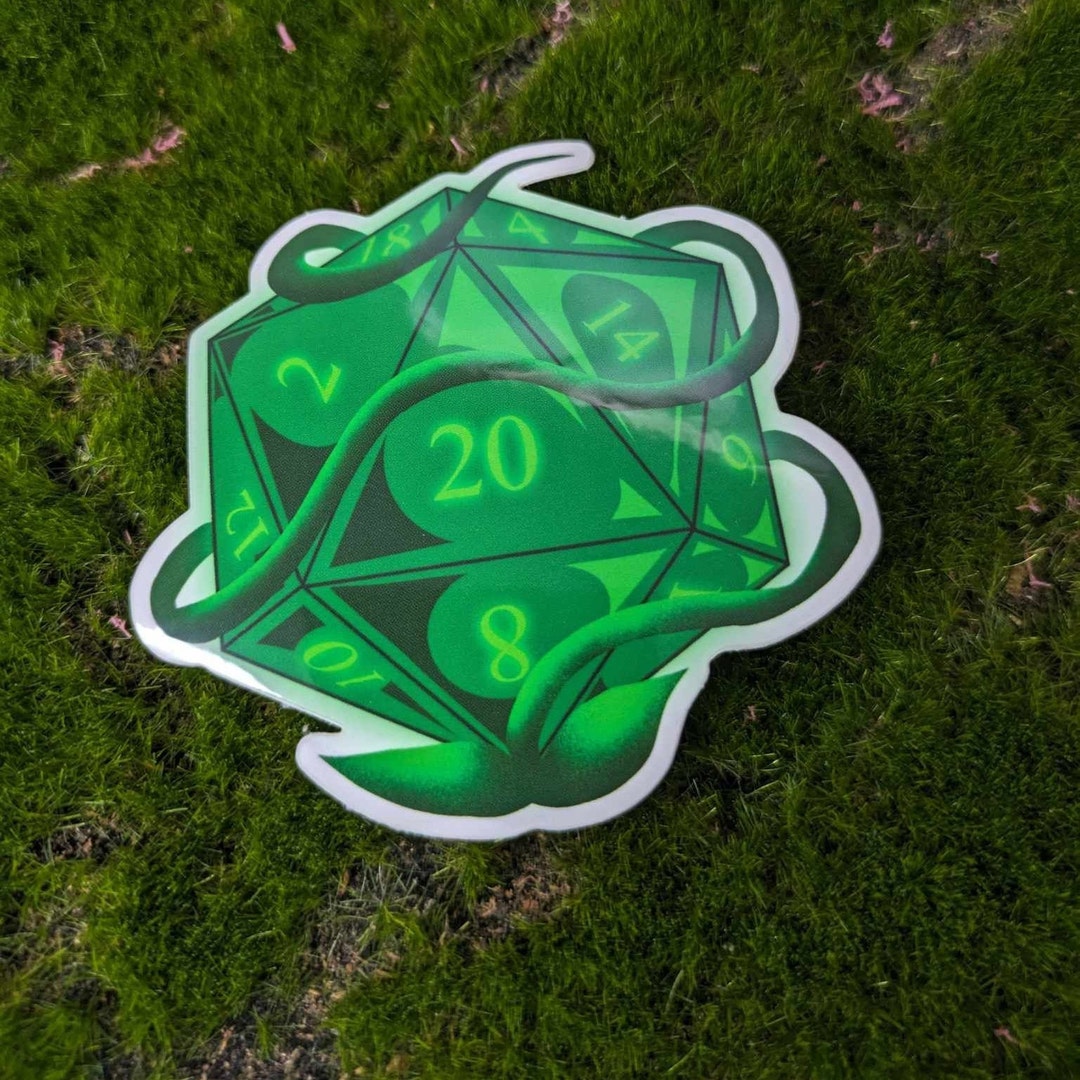 D20 Sticker Dungeons And Dragons Sticker Sticker Etsy