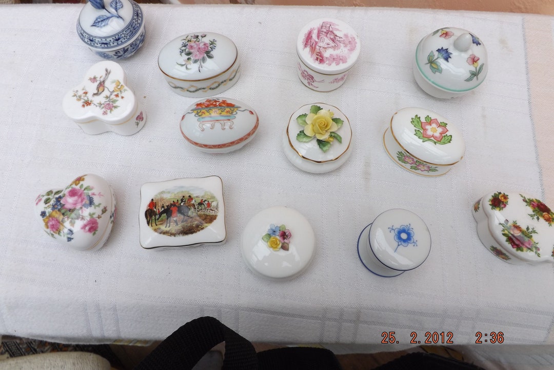 Bone China Trinket Boxes - Etsy
