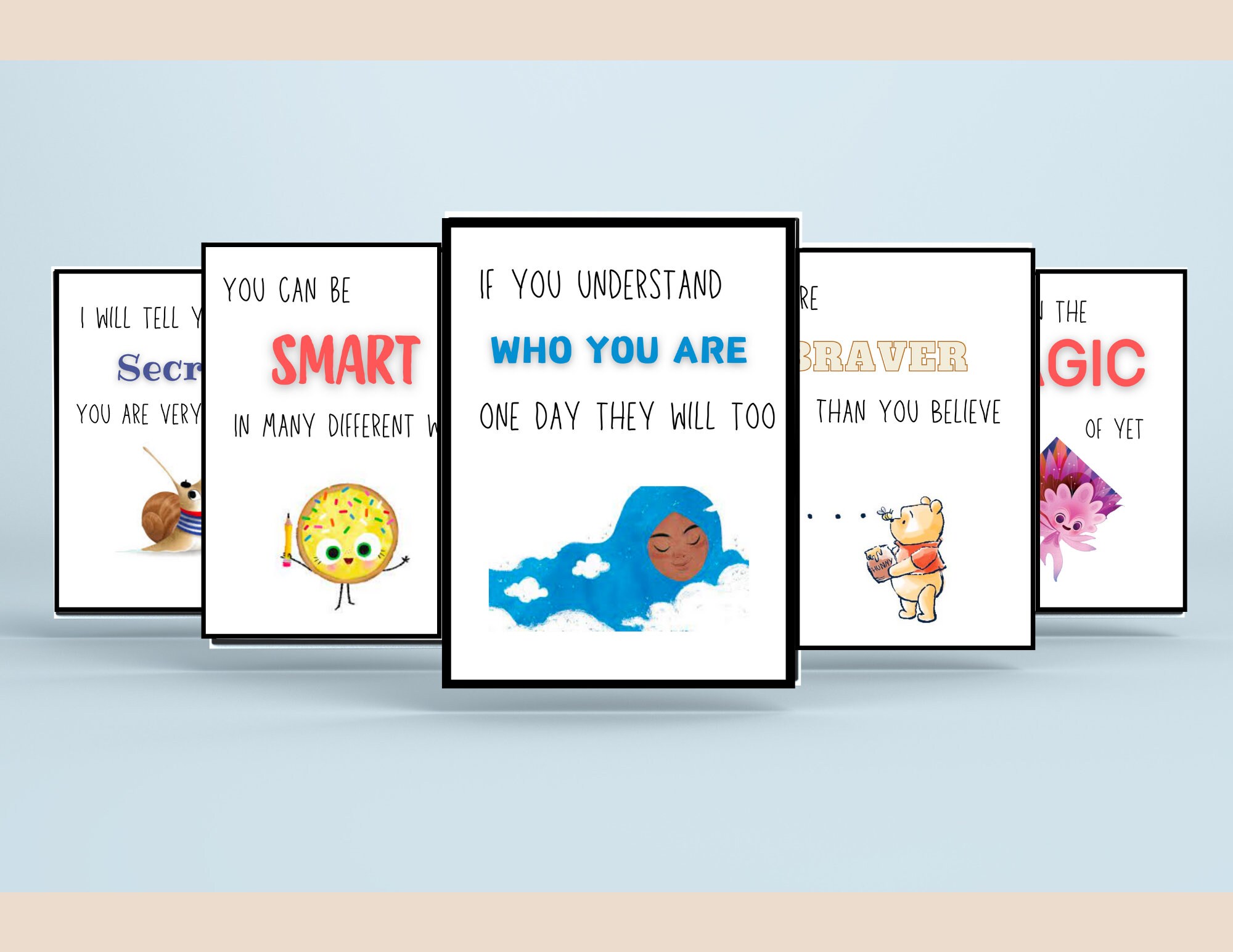Printable Children's Book Characters and Quotes Gallery Wall Poster ...