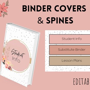 EDITABLE Floral Binder Covers & Spines | Printable Binder Covers ...