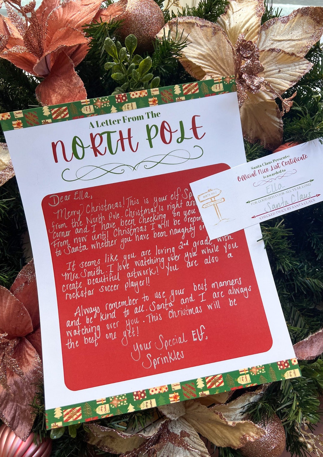 Personalized Elf Letters From the North Pole - Etsy