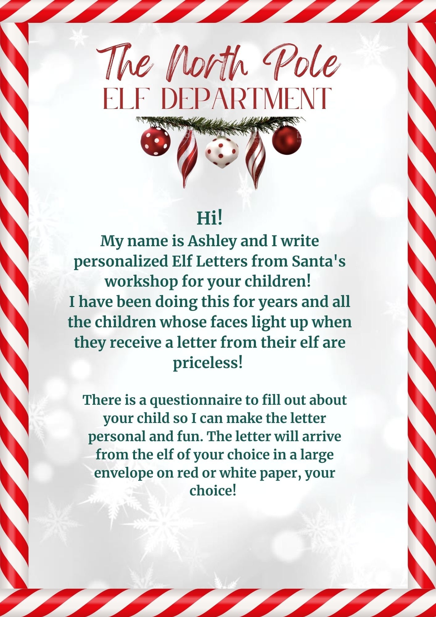 Personalized Elf Letters From the North Pole - Etsy