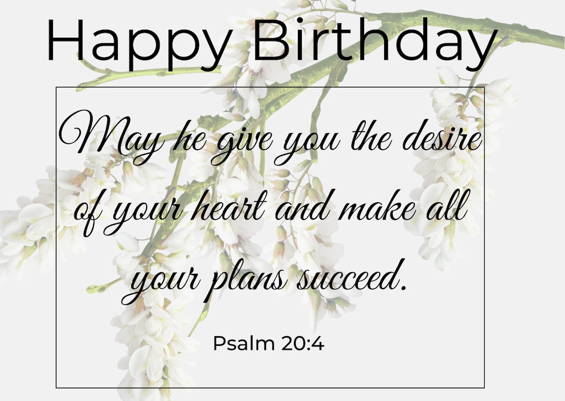 Printable Christian Birthday Verses Christian Birthday Cards - Etsy