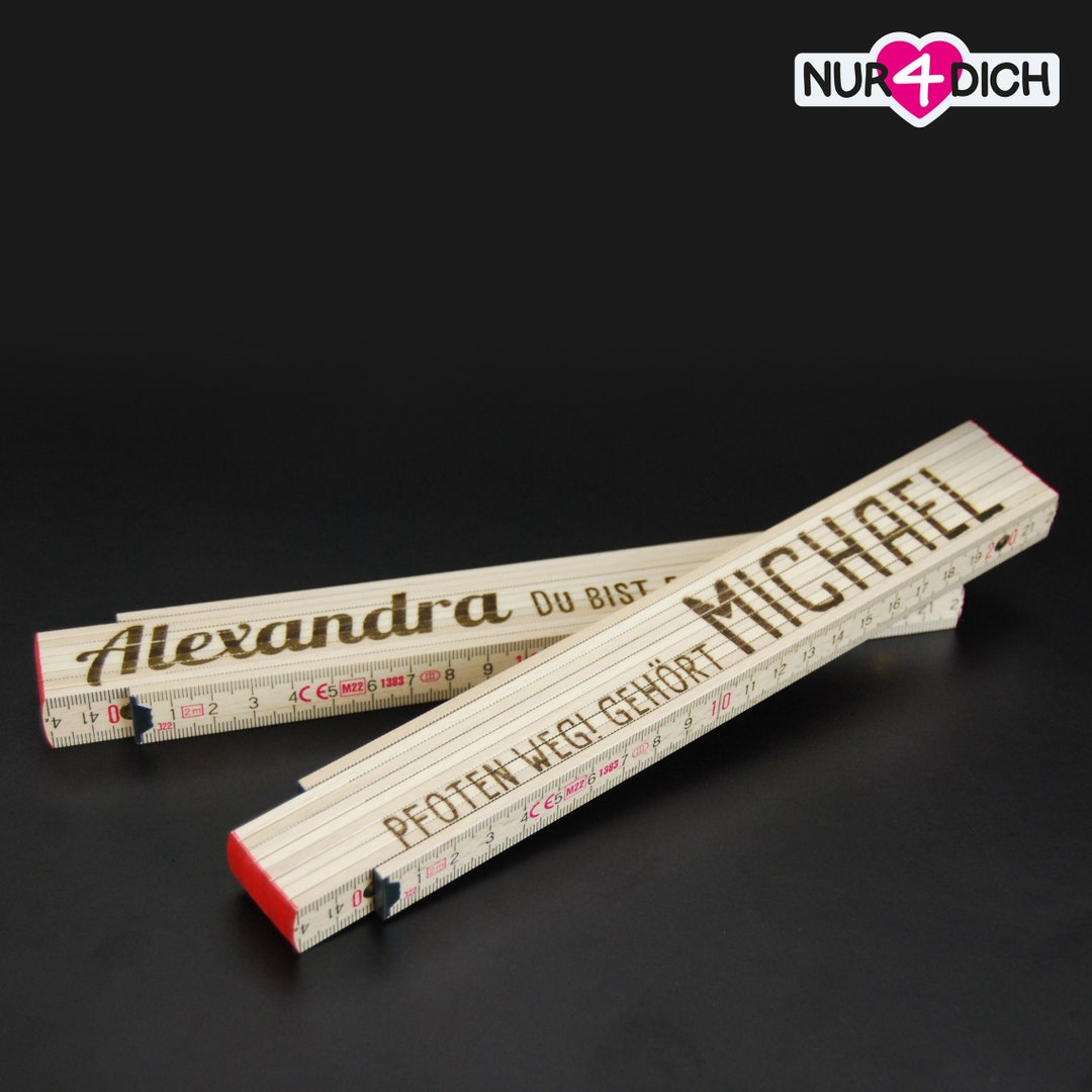 Personalized Folding Rule 2 M Long Beech Wood High Quality Made in ...