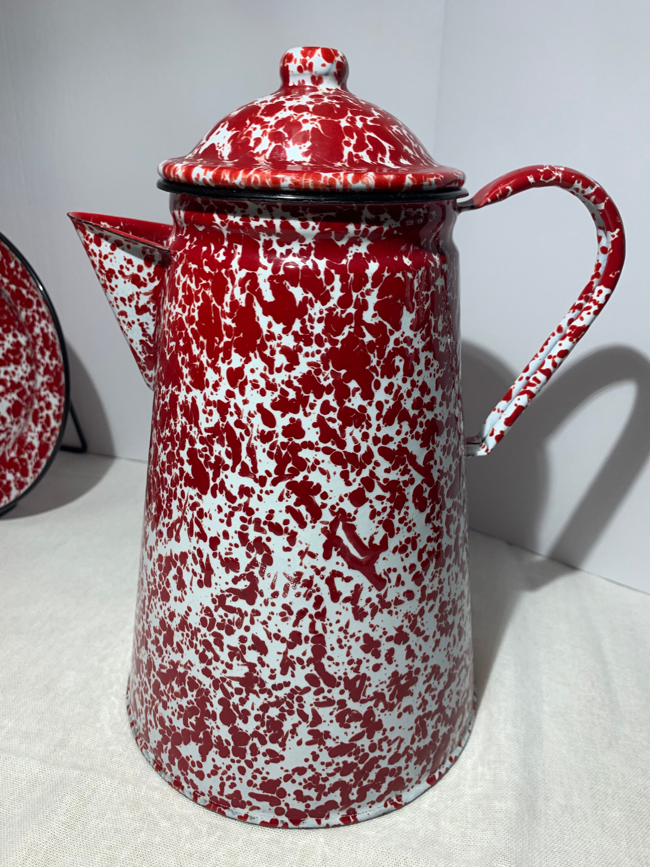 CGS International Red & White Splatter Enamelware - Etsy