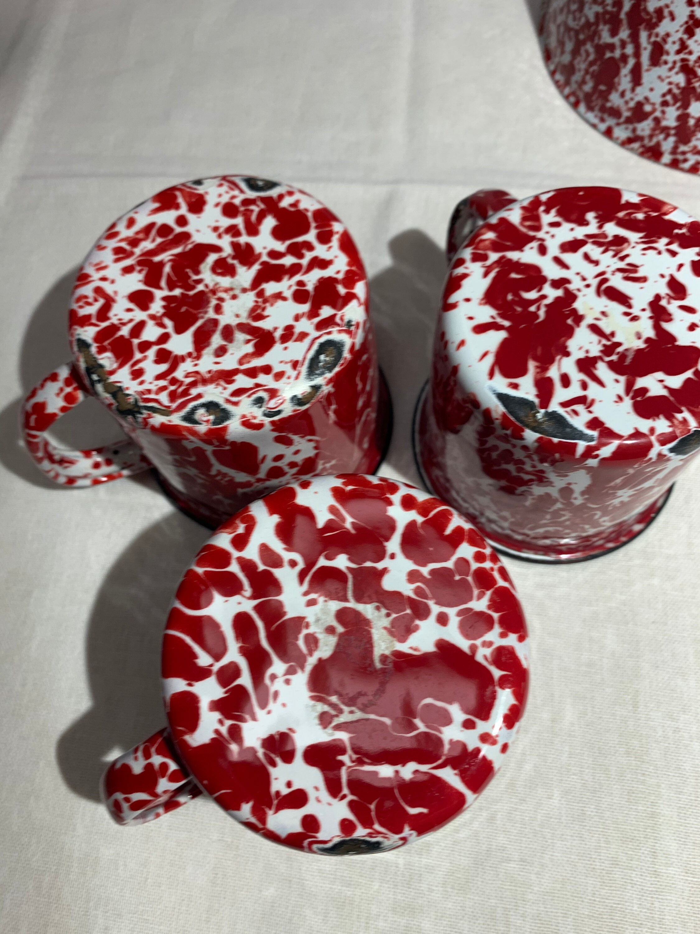 CGS International Red & White Splatter Enamelware - Etsy