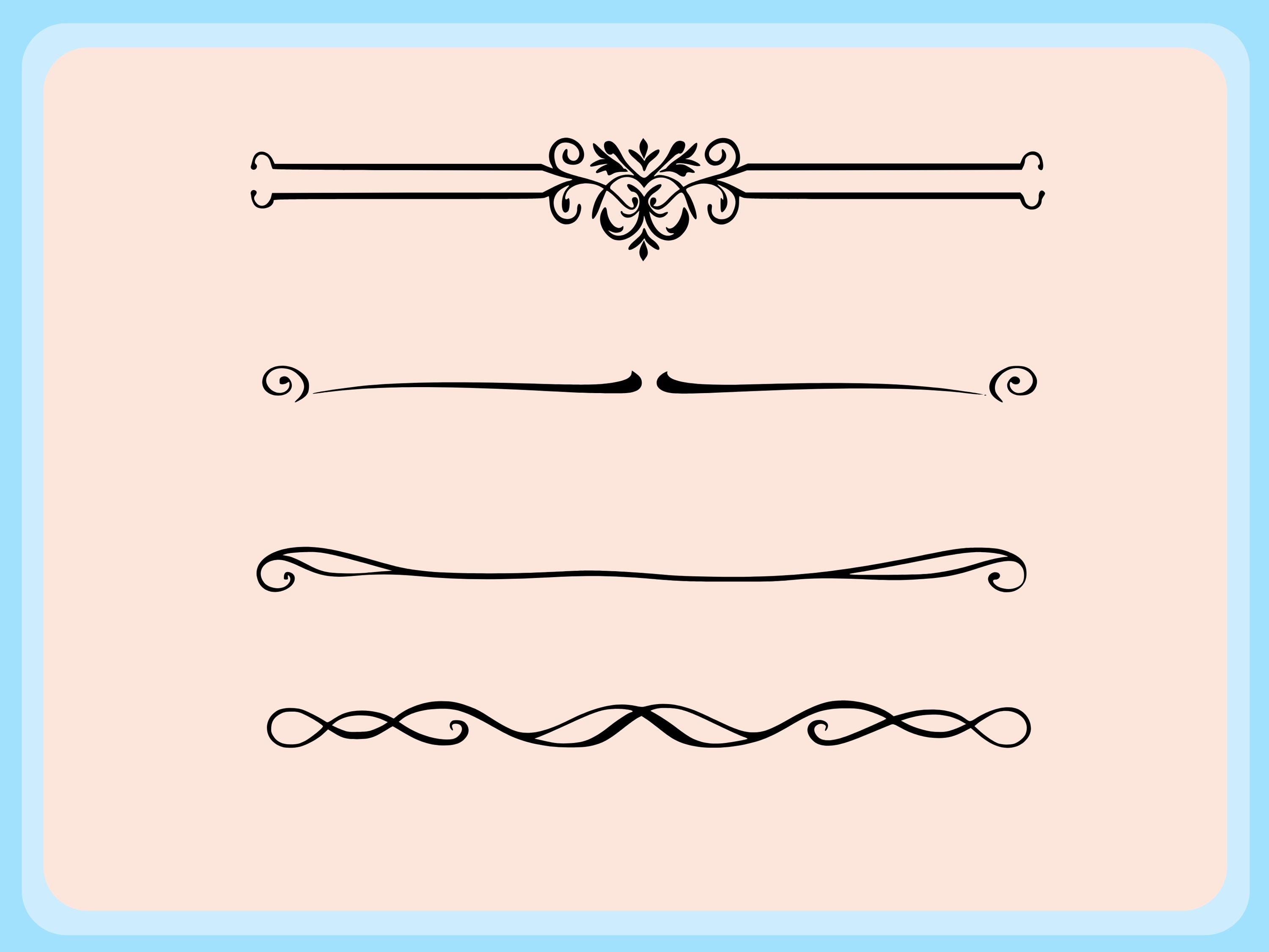 Text Dividers Svg, Text Dividers, Text Divider Clipart, Flourishes Svg ...