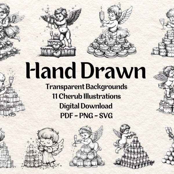 Cherub Art - Etsy