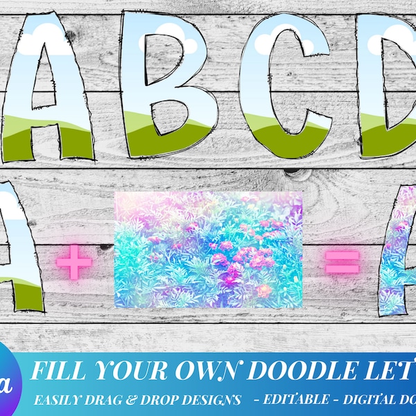 Doodle Letters - Etsy