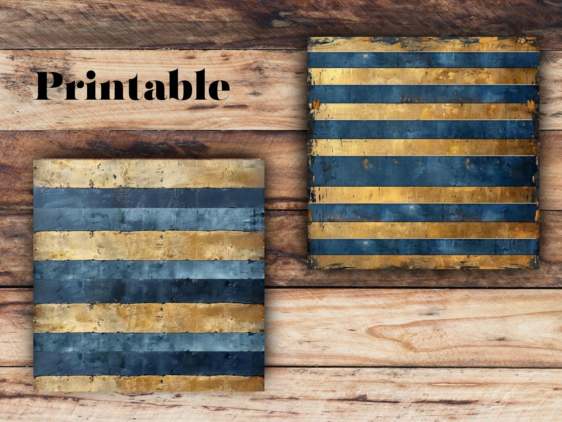 Printable Blue Paper, 14 Sheets, Big Bundle Damask Pattern, Stripes ...