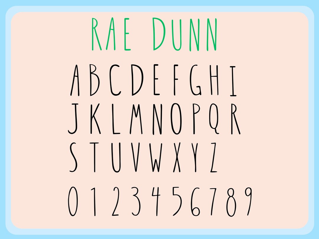 Rae Dunn Font Svg, Farmhouse Font, Rae Dunn Alphabet SVG, Skinny ...