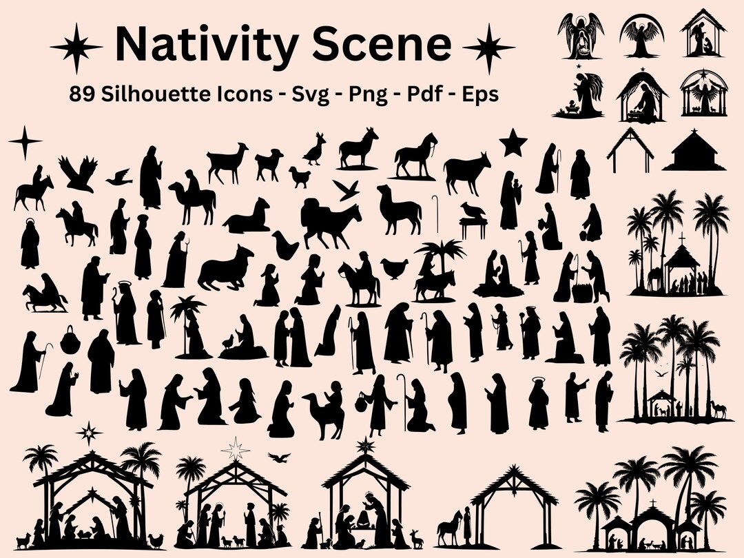 Krippe SVG, Krippe Clipart, Krippe SVG Bundle, Krippe SVG, Canva ...