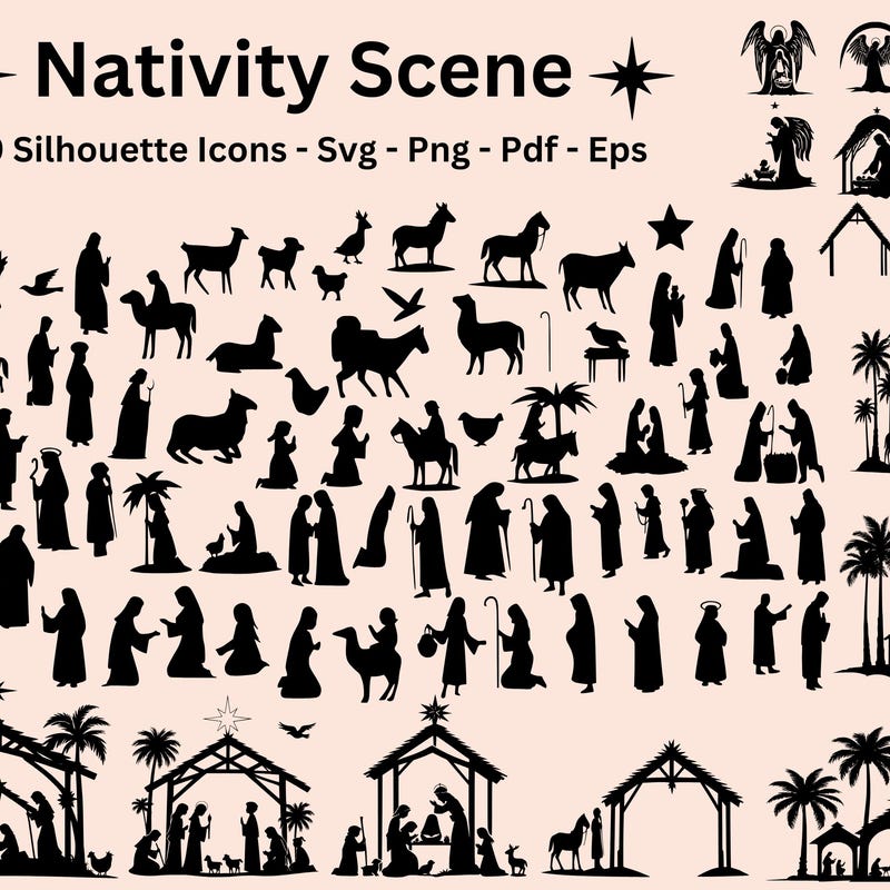 Nativity Silhouette - Etsy
