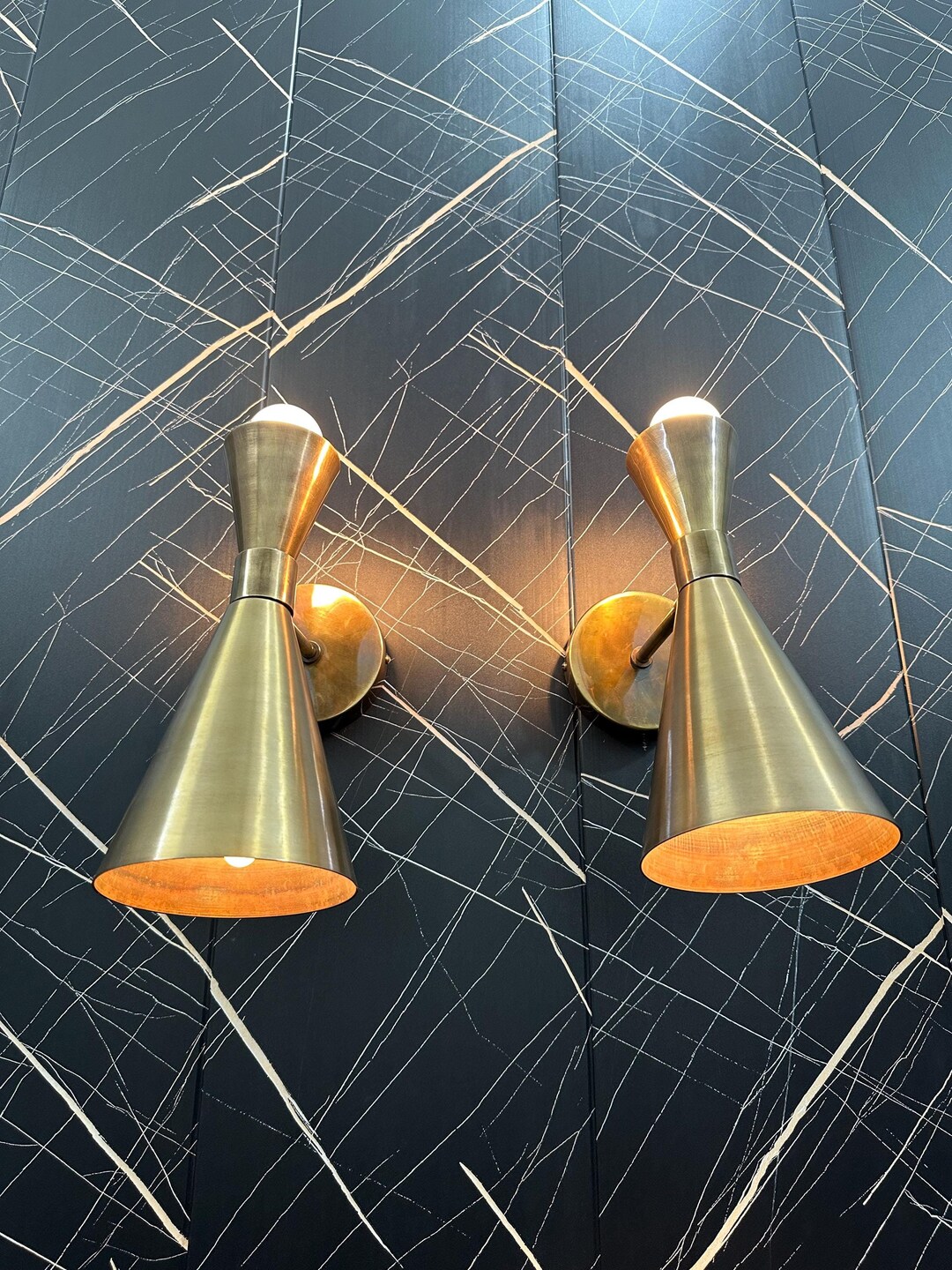Customized Pair of Contemporary Italian Wall Light Diabolo Wall Scones ...