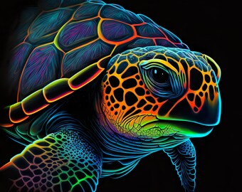 Neon Sloth Digital Print High Quality 300 DPI - Etsy