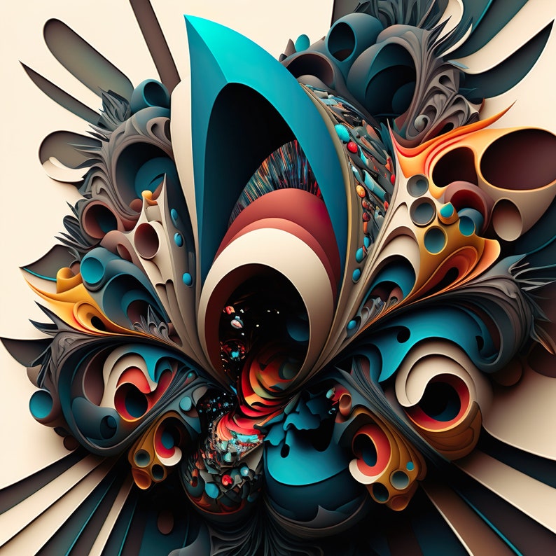 Crazy Abstract Style Art V3 Digital Print High Quality 300 DPI - Etsy