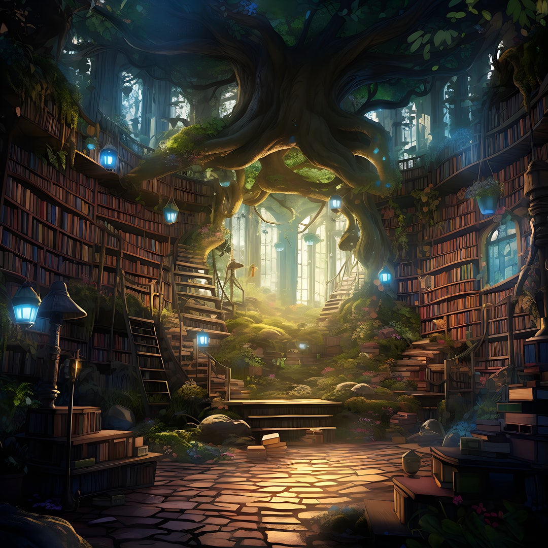 Enchanted Library Digital Print High Quality 300 DPI - Etsy