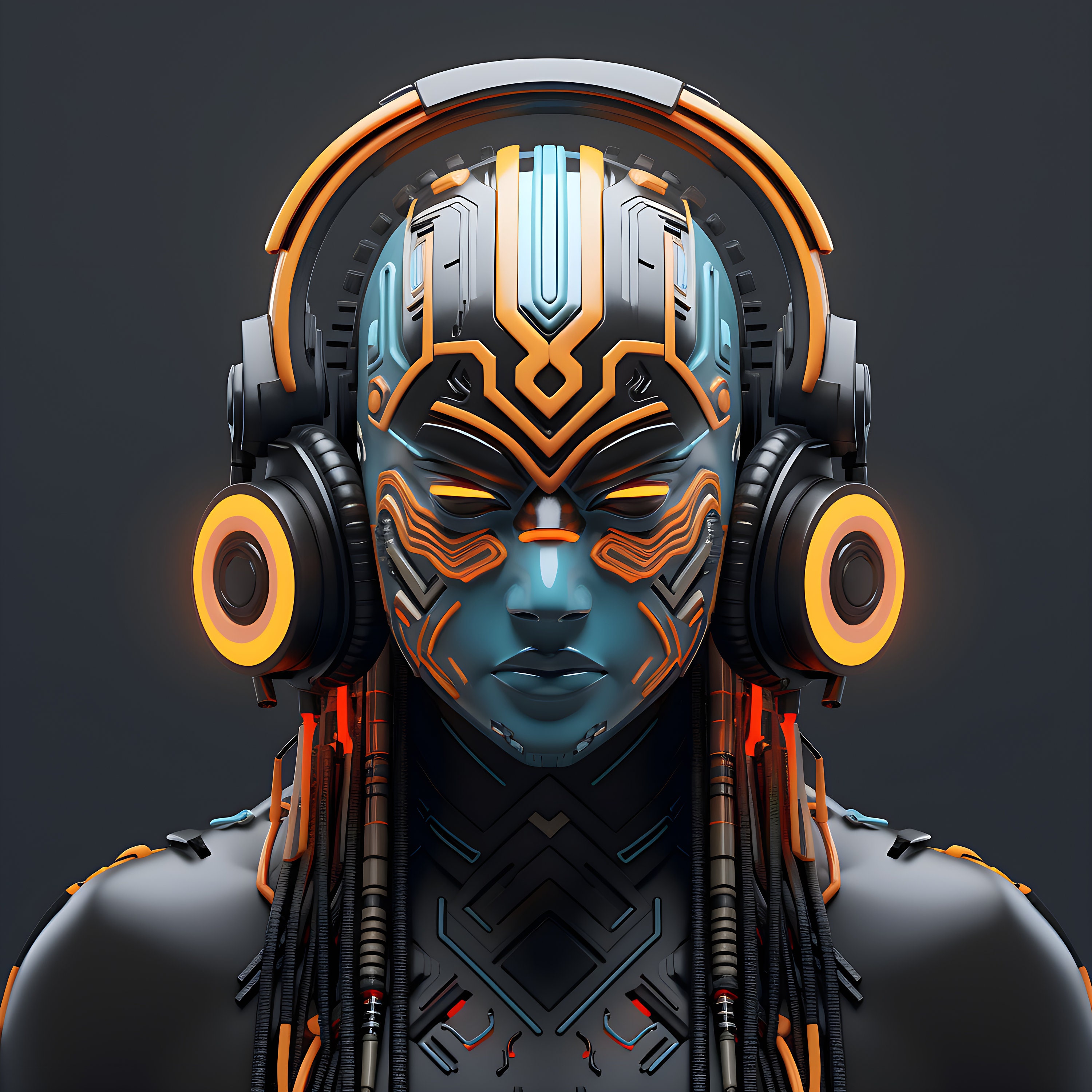 Futuristic Cyber DJ Digital Print High Quality 300 DPI - Etsy