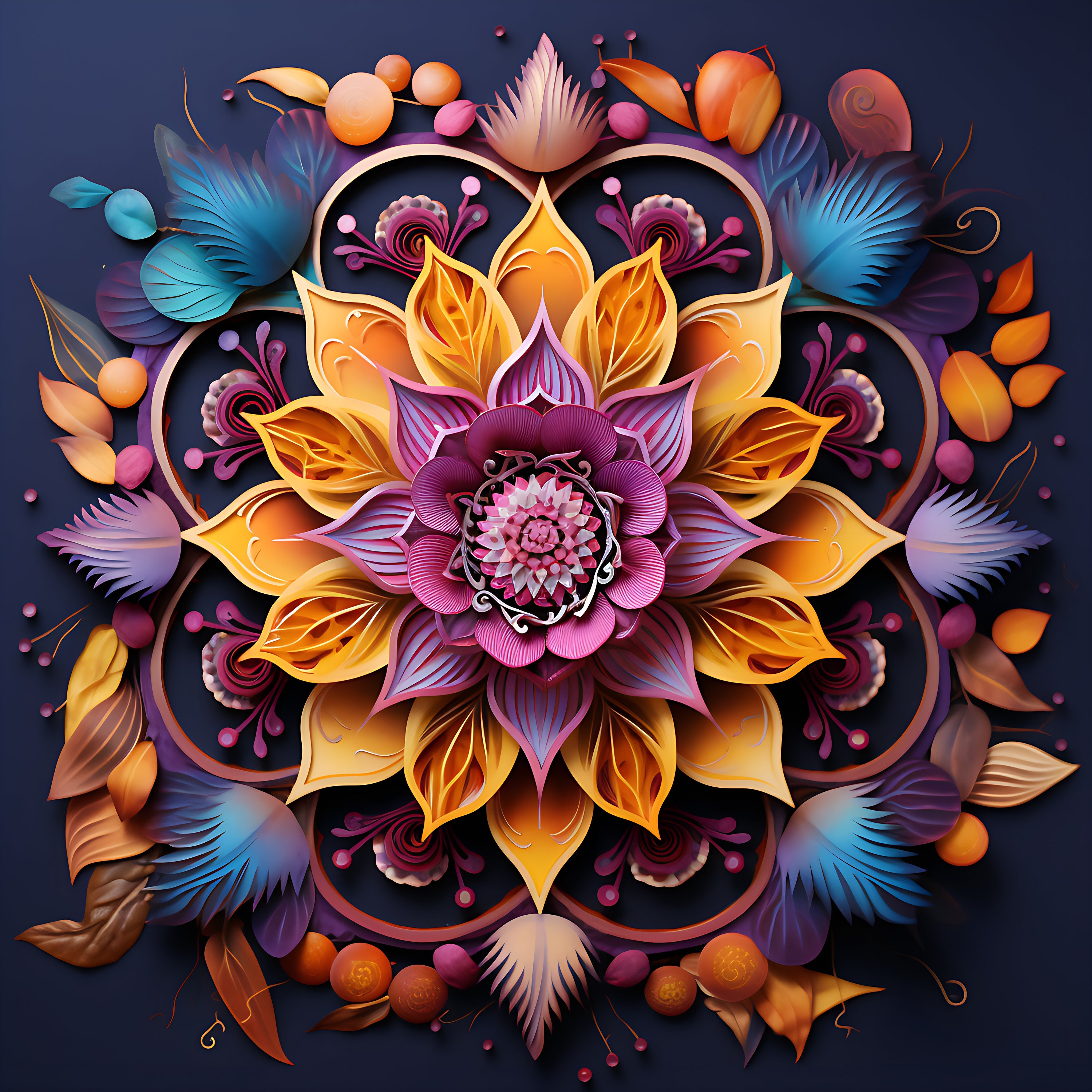 Mandala Style Art Digital Print High Quality 300 DPI - Etsy