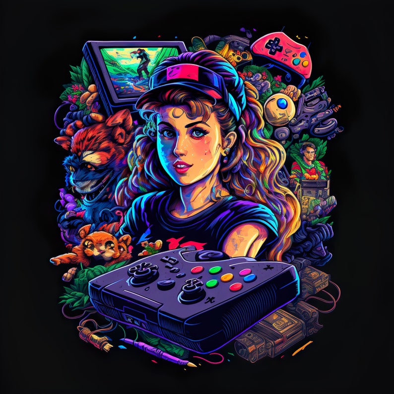 90's Style Video Game Art Digital Print High Quality 300 DPI - Etsy