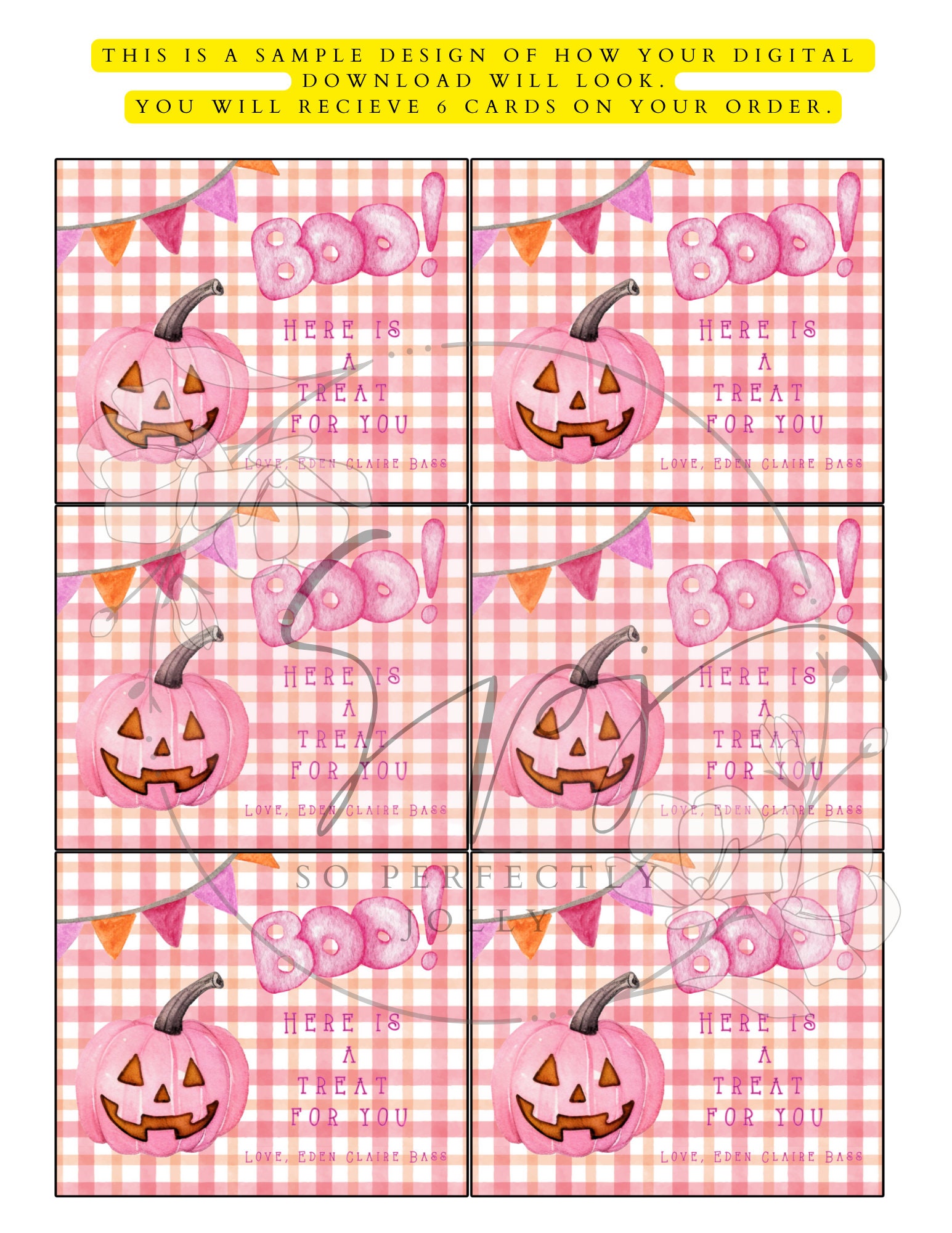 Roaring Halloween Goodie Bag Card - Etsy