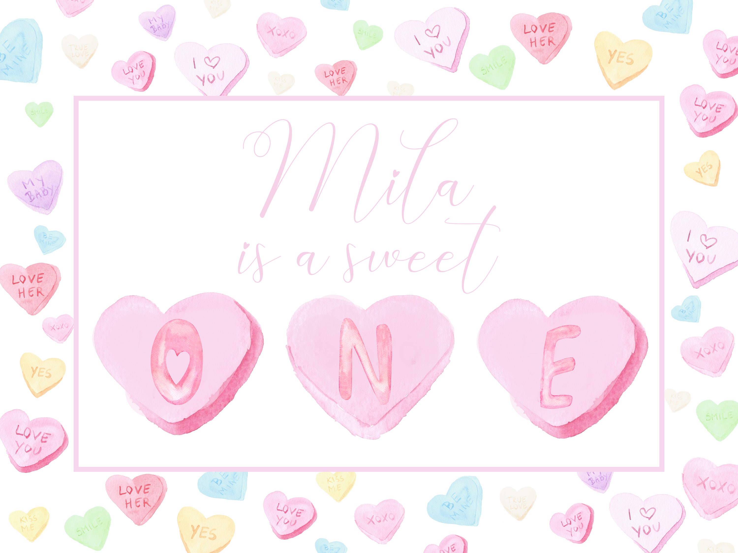 Conversation Hearts Birthday Backdrop - Etsy