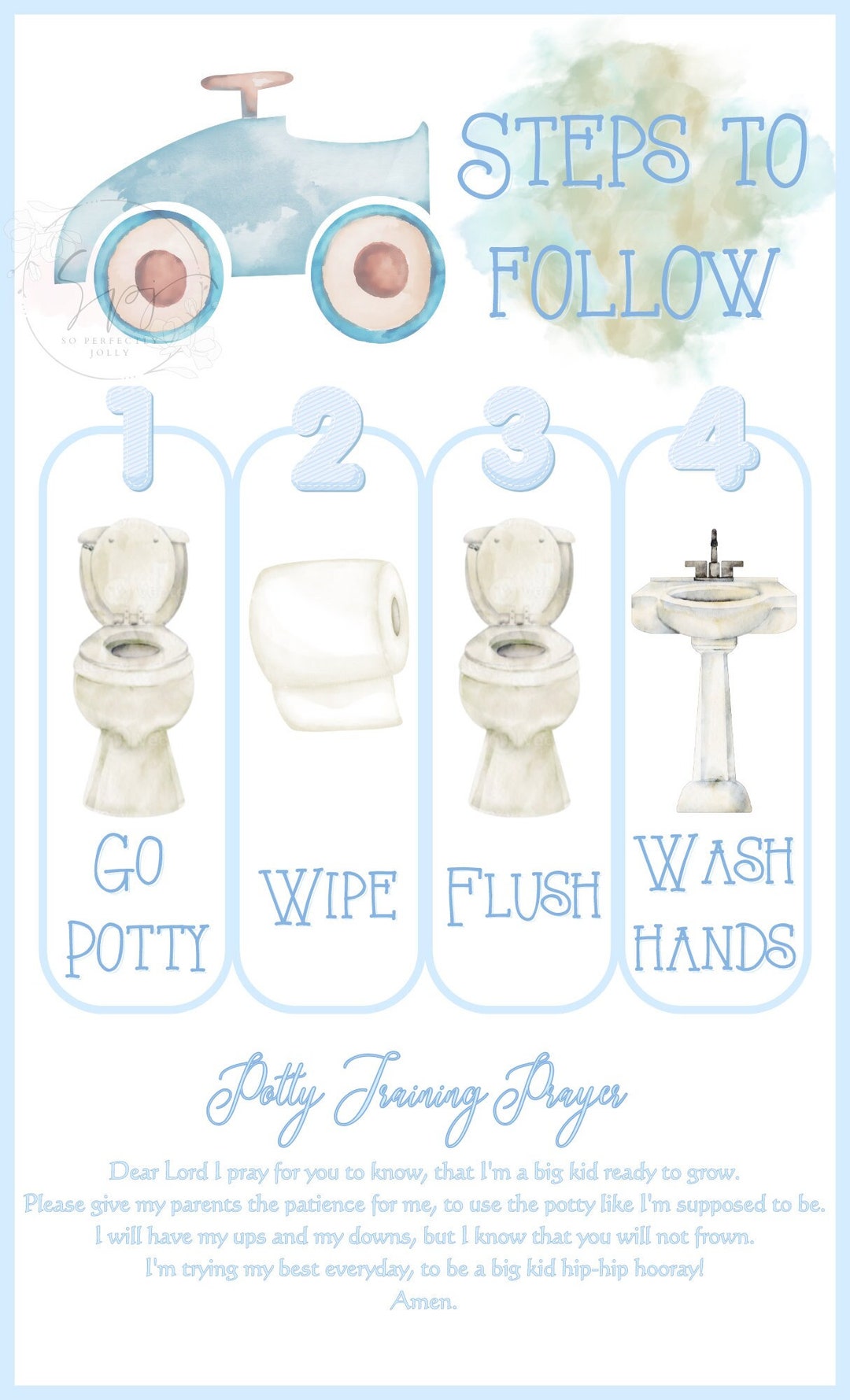 Potty Training Pack With Car - Etsy