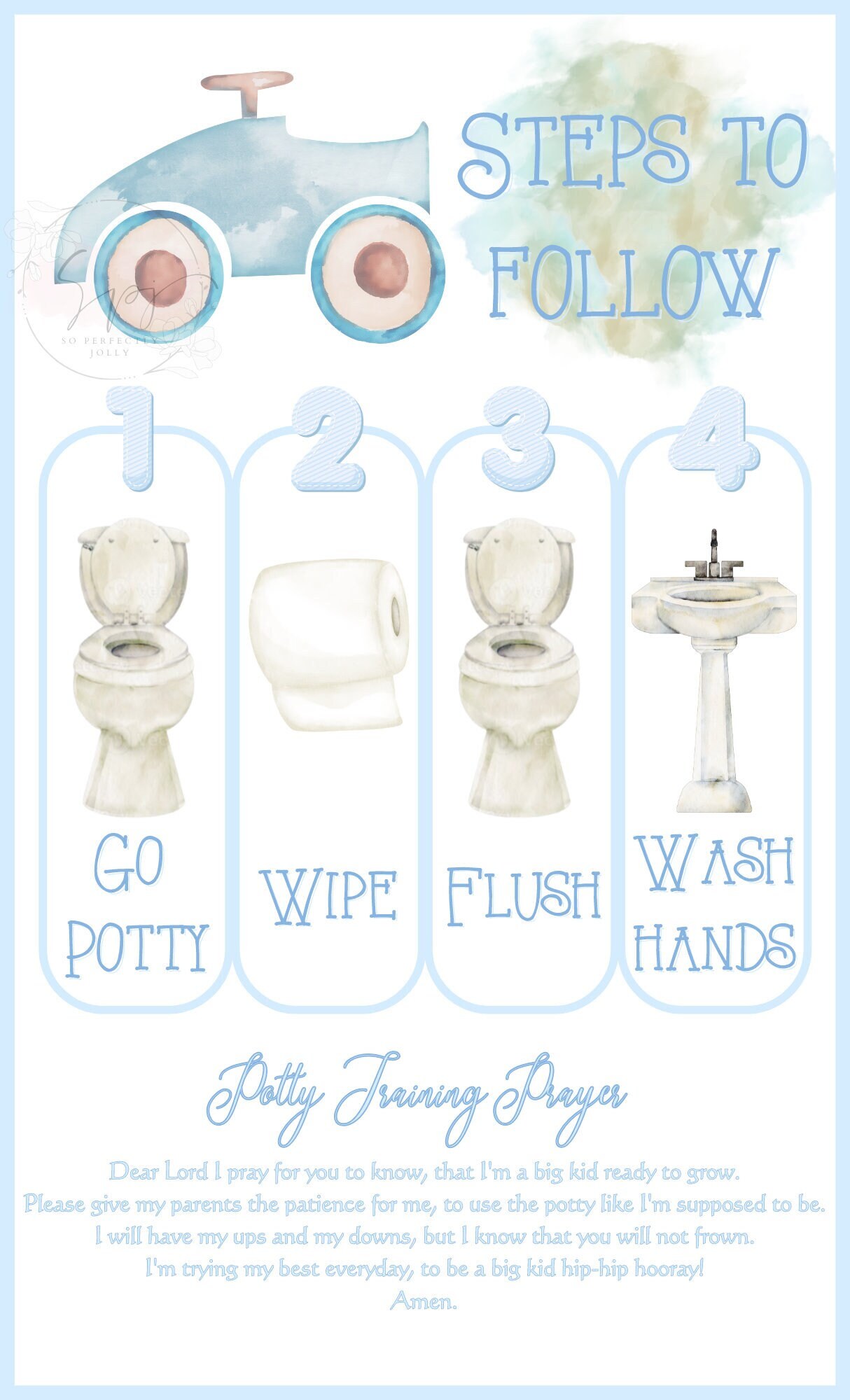 Potty Training Pack With Car - Etsy