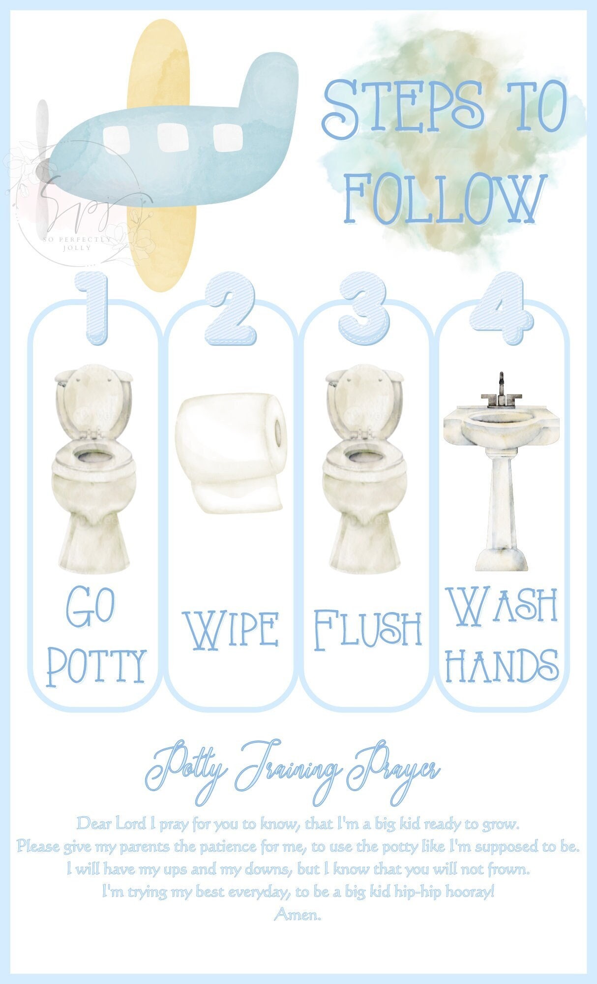 Potty Training Pack With Airplane - Etsy