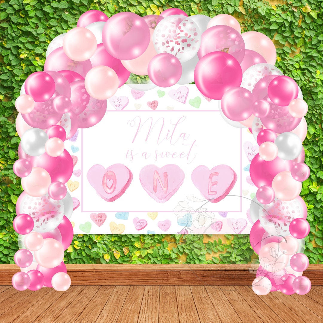 Conversation Hearts Birthday Backdrop - Etsy