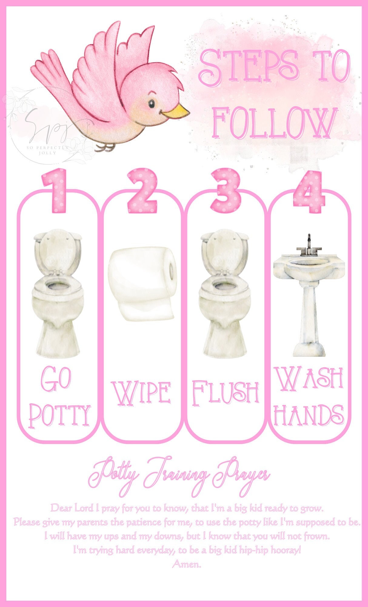 Potty Training Chart Pack With Birds - Etsy