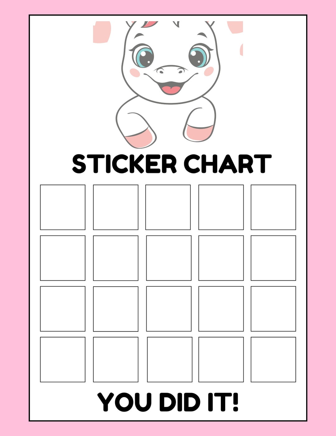 Unicorn Sticker Chart · Kids Routine Sticker Chart · Download Reward ...