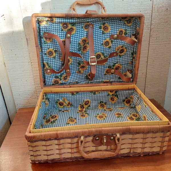 Wicker Suitcase - Etsy
