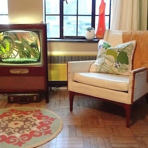 Vintage Tv Aquarium, Upcycling 60s Console Television, Vintage Aquarium ...