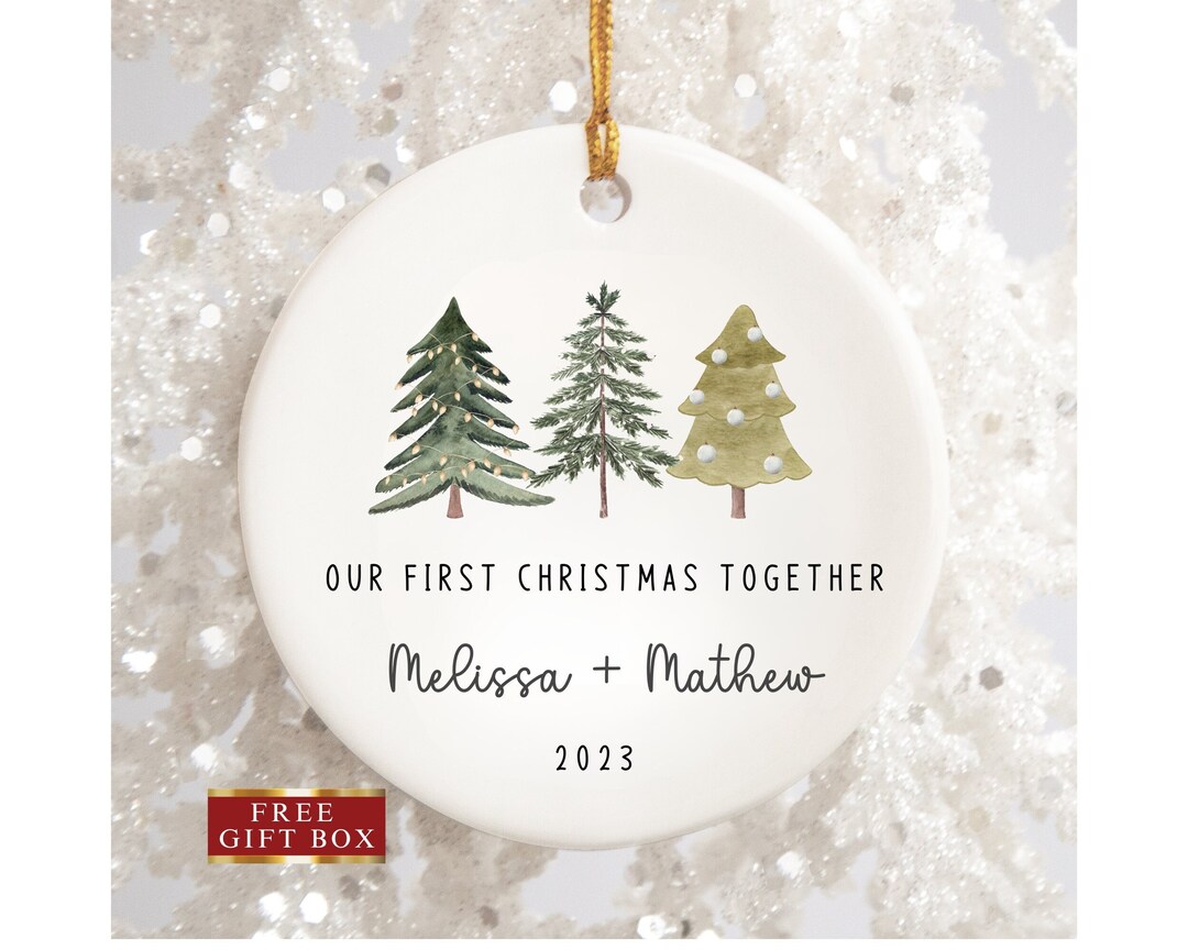 Couple Ornaments Personalized, Our First Christmas Together Ornament ...