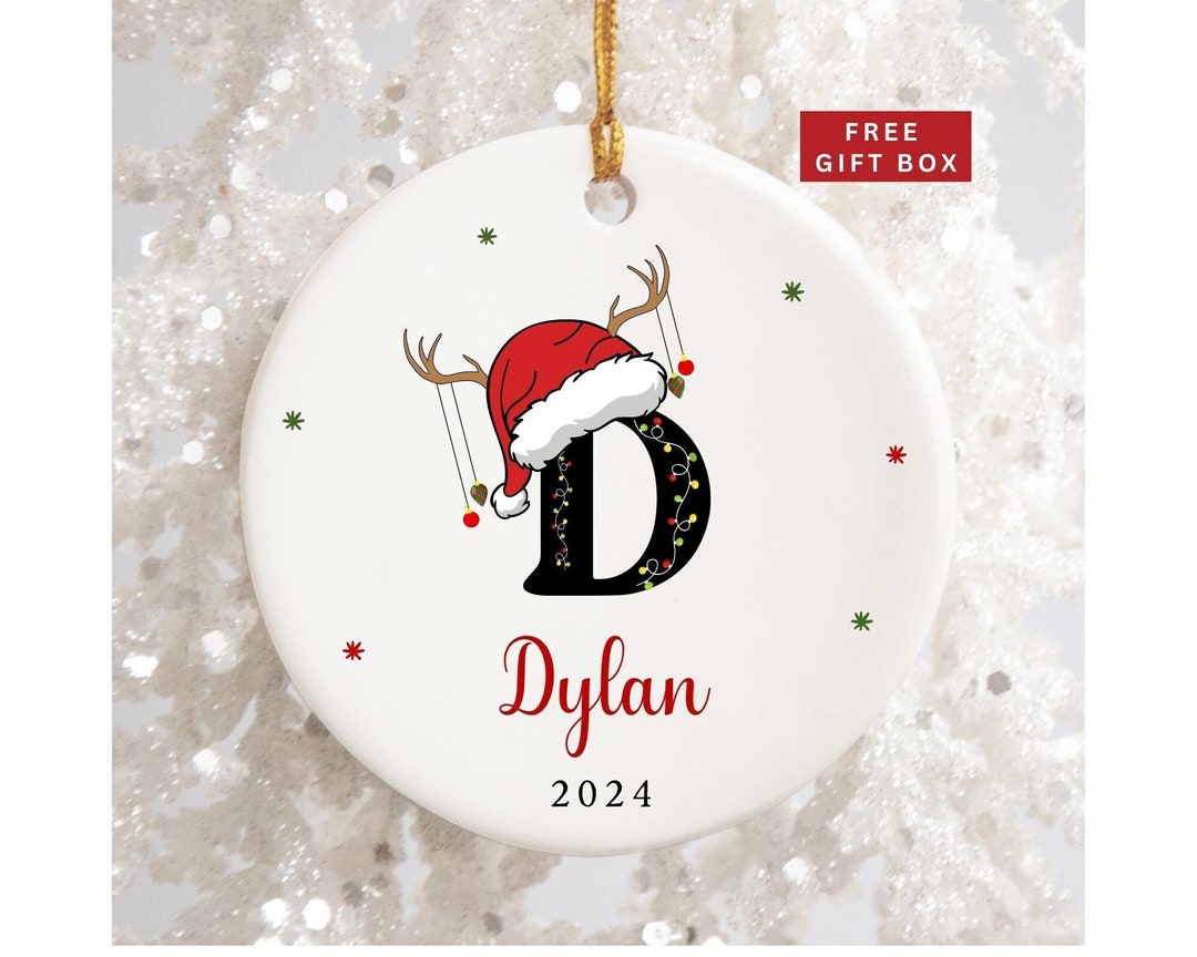 Letter Name Ornament, Personalized Letter Ornament, Initial Ornament ...