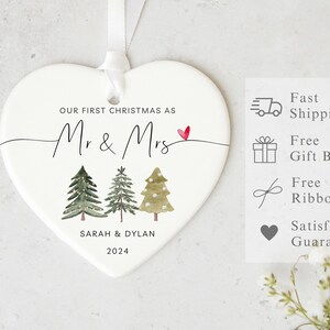 Our First Christmas Married Ornament Personalized, Our 1st Christmas ...