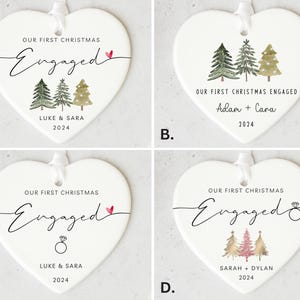 Our First Christmas Engaged Ornament, Engaged Christmas Ornament ...