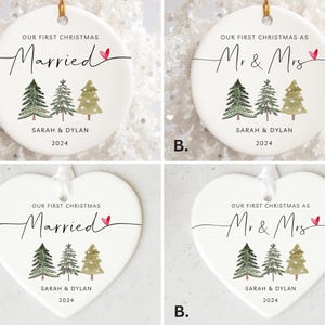Our First Christmas Married Ornament Personalized, Our 1st Christmas ...