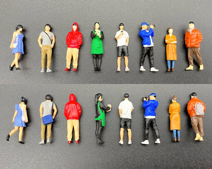 1:64 Miniature Human Figures - Resin / Unpainted - Great for Dioramas ...