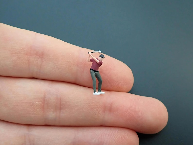 1:87 Scale Hand-painted Golfer Figures - Miniature Golf Scene ...