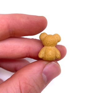 Miniature Teddy Bear Toy. Model Dollhouse Accessory. Cute Animal. 1:12 ...