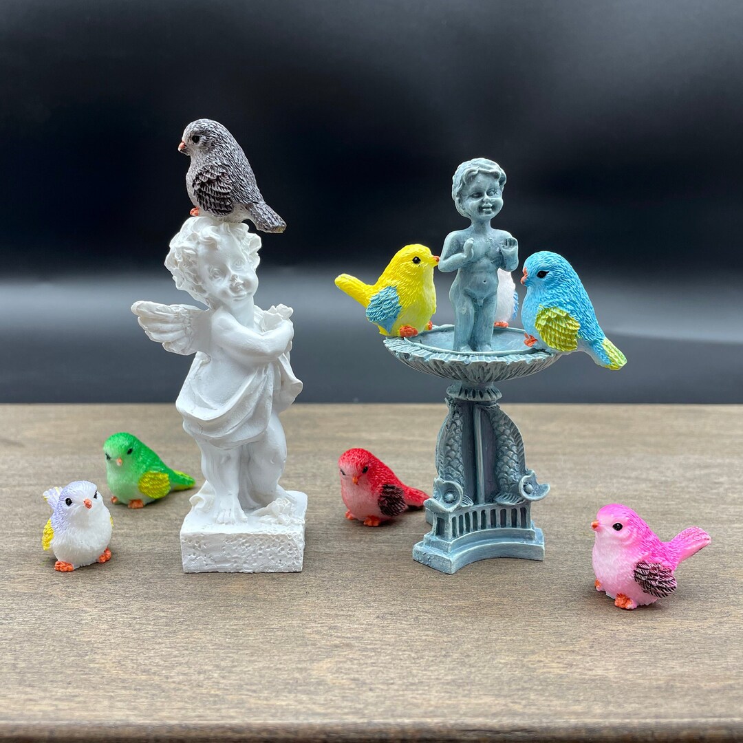 Miniature Birds. Fairy Garden Colorful Birds - Etsy