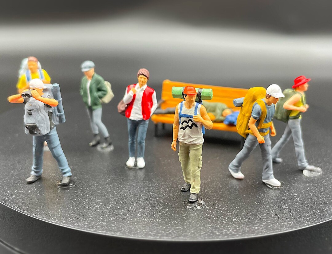 Miniature Backpackers / Travellers. Human Figures. 1:64 Scale. - Etsy