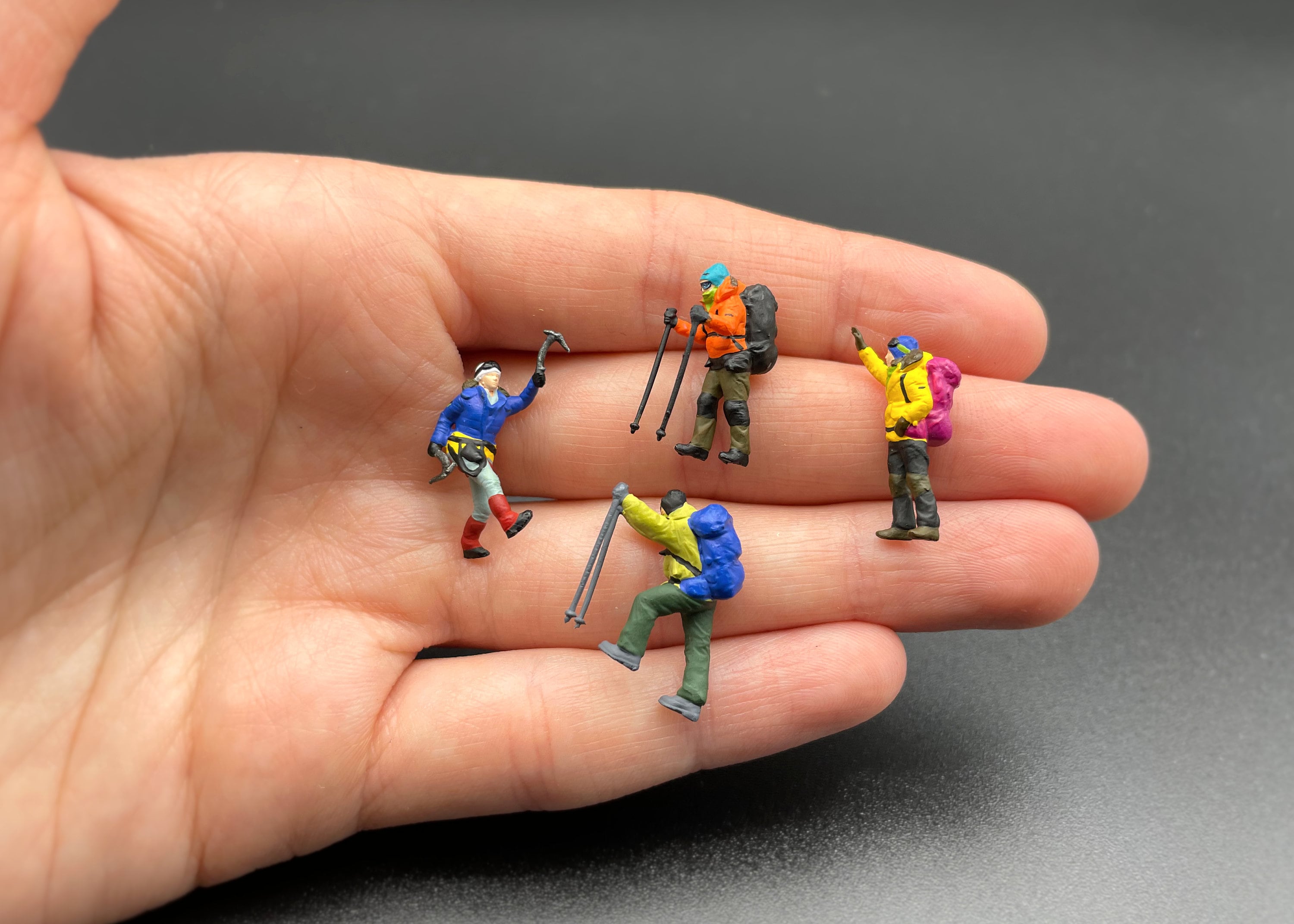 Miniature Hikers Climbers Campers Figures. 1:87 Scale - Etsy