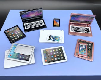 Miniature Computer Laptop Scale 1:6 for 1/6 Fashion Dolls, 12 Inches ...