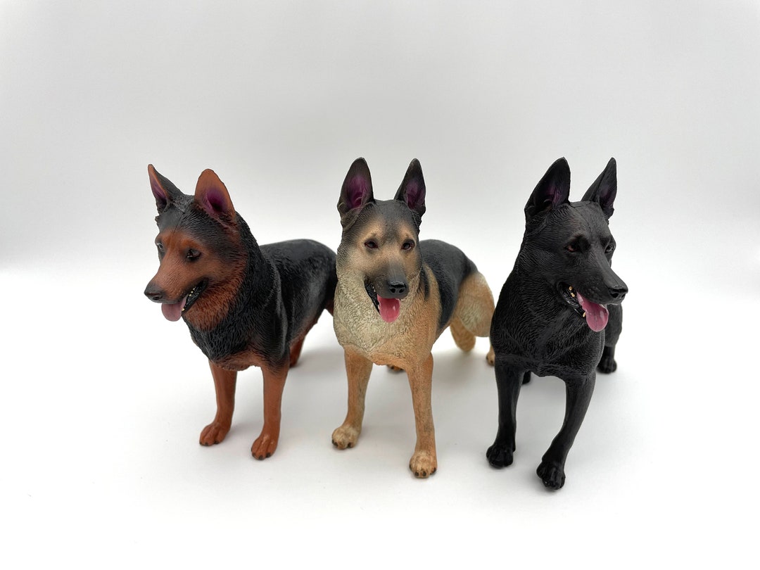 Miniature German Shepherd Dogs. Statue Toy Models. 1:6 Scale (barbie ...